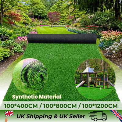 Walplus UV Resistant Artificial Grass - 20mm Pile Height Astroturf Mat ...