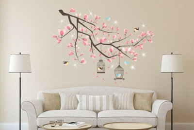 Walplus Wall Sticker Decal Wall Art Pink Cherry Blossom Tree Home ...