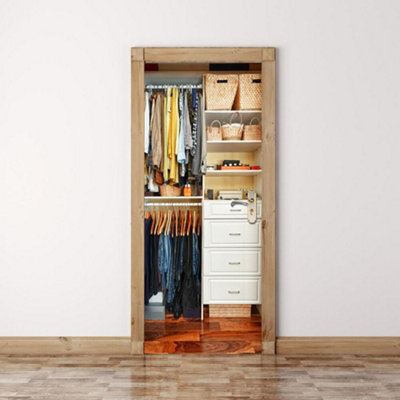 Buy Walplus Wardrobe Self-Adhesive Door Mural Stickers X 2 Packs | DIY ...