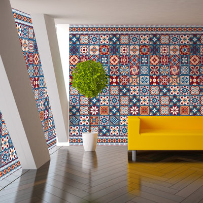 Walplus Westminster Combo Mix Tile Stickers | DIY at B&Q