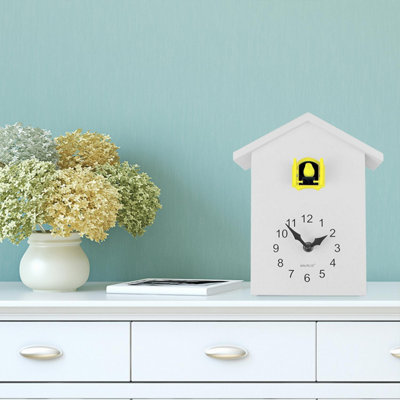 Walplus Yellow Window Cuckoo Clock with Four Birds - Elegant and ...