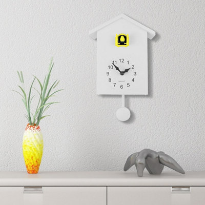 Walplus Yellow Window Cuckoo Clock with Four Birds - Elegant and ...