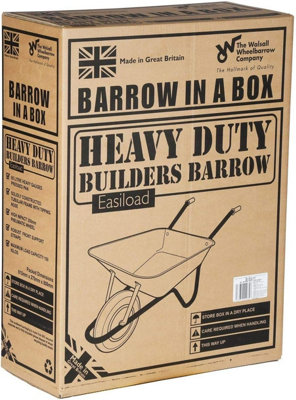 Shop Walsall Shire Wheelbarrow in a Box Burgundy Pneumatic Wheel 90Ltr