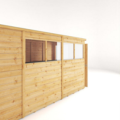 Waltons 10x6 Pent Modular Shiplap Wooden Garden Shed Single Door With ...