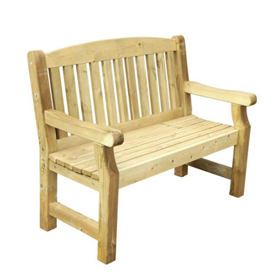 Waltons 2 Seater 4ft Garden Bench with Pressure Treated Wood for ...