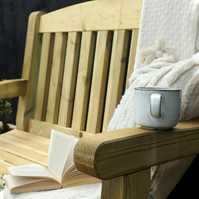 Waltons 2 Seater 4ft Garden Bench with Pressure Treated Wood for ...