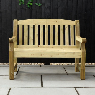 Waltons 2 Seater 4ft Garden Bench with Pressure Treated Wood for ...