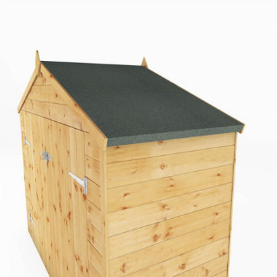 Waltons 3 x 7 Wooden Bike Store Tongue and Groove Apex Double Door ...