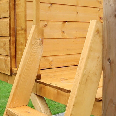 Waltons 5 x 5 Wooden Playhouse Wendy House with Tower