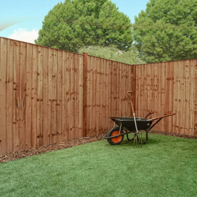 Waltons 6ft x 6ft Feather Edge Fence Panels Pressure Treated - 10 Pack