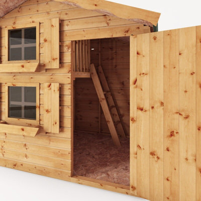 Waltons 7 x 5 Wooden Loft Playhouse Double Storey Garden Play House