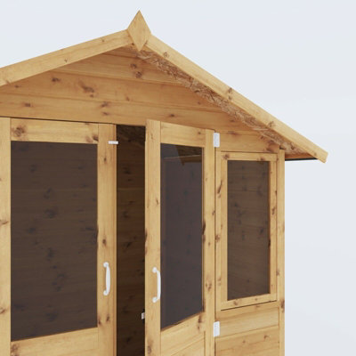 Waltons 7 x 5 Wooden Summerhouse Tongue and Groove Apex Double Door Garden Room