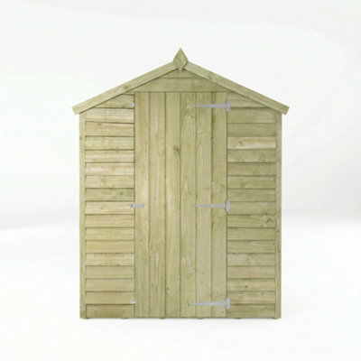 Waltons 7x5 Overlap Apex Garden Storage Shed Windows Single Door 7ft x 5ft