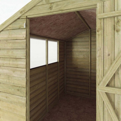 Waltons 7x5 Overlap Apex Garden Storage Shed Windows Single Door 7ft x 5ft