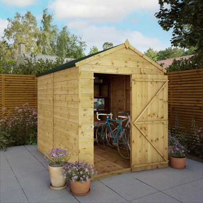 Waltons 8 x 6 Modular Shiplap Wooden Garden Storage Shed Windowless