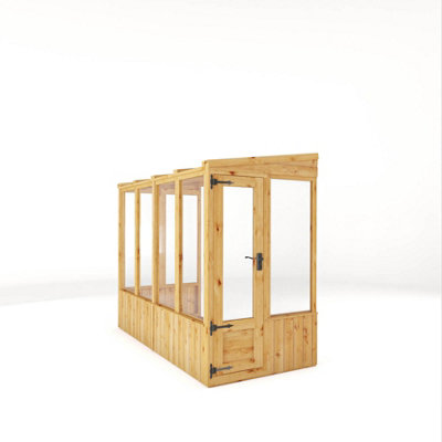 Waltons 8x4 Wooden Lean To Greenhouse Pent Growhouse Tongue and Groove ...