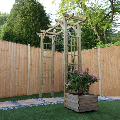 Waltons Pressure Treated Flat Top Garden Arch Trellis Sides