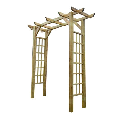 Waltons Pressure Treated Flat Top Garden Arch Trellis Sides