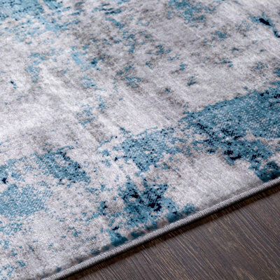 Wanderlust-Abstract Blue Grey Cream Modern Marble Living Dining Bedroom ...