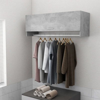 Wardrobe Concrete Grey 100x32.5x35 cm Engineered Wood | DIY at B&Q