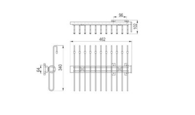 Wardrobe pull-out trouser rack, chrome