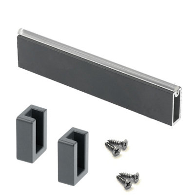 Wardrobe Square Grey Hanging Rail With Free End Supports & Screws ...