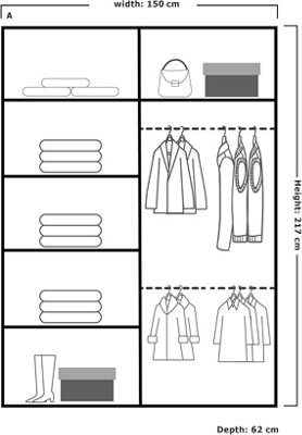 Wardrobe with LED Light - Modern Sliding Door Mirrored Wardrobe ...