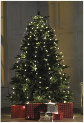 Warm White Christmas Window Net Lights 180 LED 1.7M x 1.2M Multi Action ...