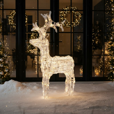 Warm White LED Acrylic Reindeer Display