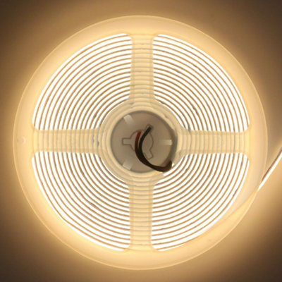 Warm White LED Tape Strip Light 5 Metres 24V Continuous COB ...