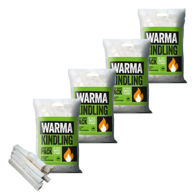 Warma Premium Tinder Dry Wood BBQ Stove Burner Fuel Kindling Sticks 4 x ...