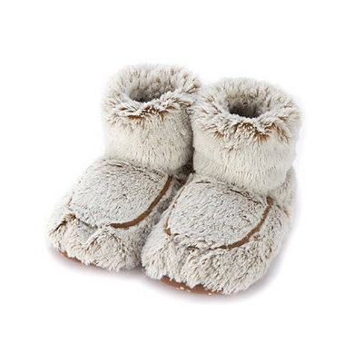 Warmies Ladies Beige Microwavable Booties, UK: 3-7