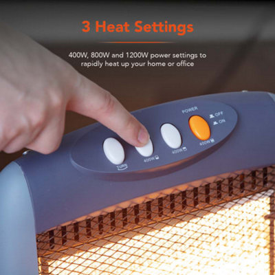 Warmlite WL42005 1200w Grey Halogen Heater