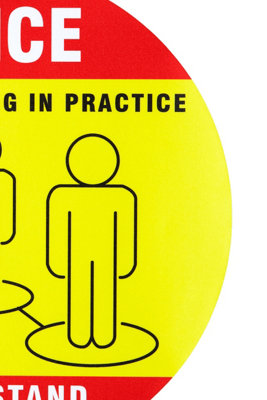 Warning Sticker Please Stand Apart Set of 4