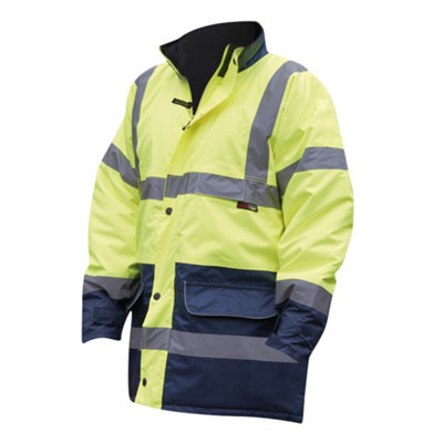 Warrior Mens Denver High Visibility Safety Jacket | DIY at B&Q