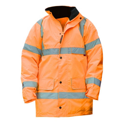 Warrior Mens Nevada High Visibility Safety Jacket | DIY at B&Q