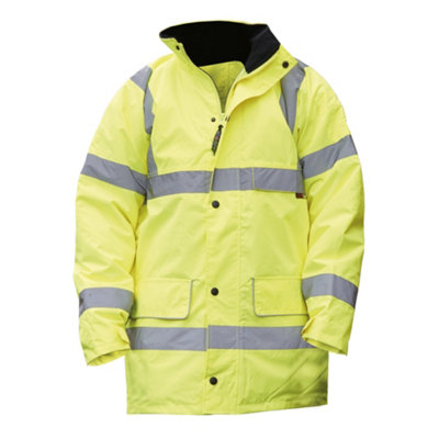 Warrior Mens Nevada High Visibility Safety Jacket | DIY at B&Q