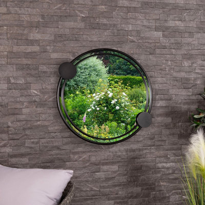 Warsaw Round Garden Mirror Weather Resistant