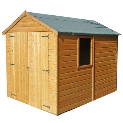 Warwick Double Doors Tongue and Groove Garden Shed Workshop Approx 8 x ...