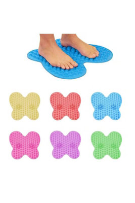 Washable Butterfly Reflexology Massage Mat 36.5cm Foot Pain