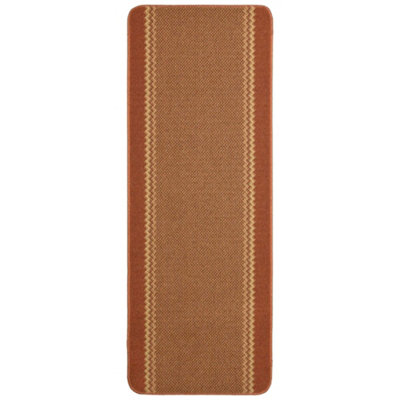 Washable Designer Rugs & Mats Lined Bordered Design in Terra 116T