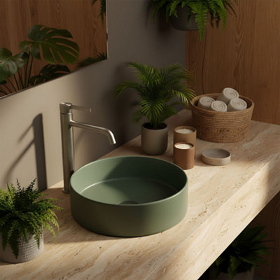 WASHBASIN FAUCET REA FOSTER BRUSH STEEL, BRASS