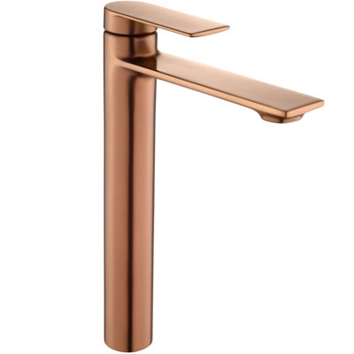 WASHBASIN FAUCET REA STORM HIGH BRUSH COPPER BRASS