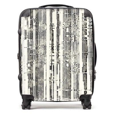 Washed Out Canvas Pattern Suitcase - Large