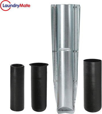 Washing Line Ground Spike with Plastic Adapter Cap 32, 35, 40, 48 mm ...