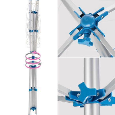 Washing Line - portable, rotary clothes dryer and airer, foldable ...