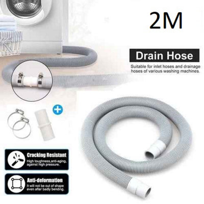 Washing Machine / Dishwasher Waste Kit Drain Hose Extension Pipe (2M)