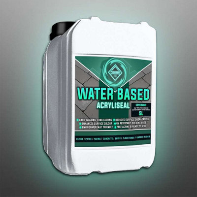 WATER BASED SEALER - 5L - PROTECTION FOR PATIOS, BLOCK PAVING, PATHS ...