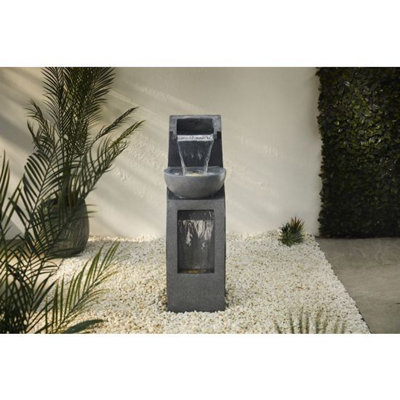 Water Blades Solar Powered Water Feature With Cover