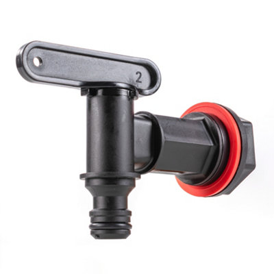 Water butt/rain barrel/water tank outlet tap with nut and washer ...
